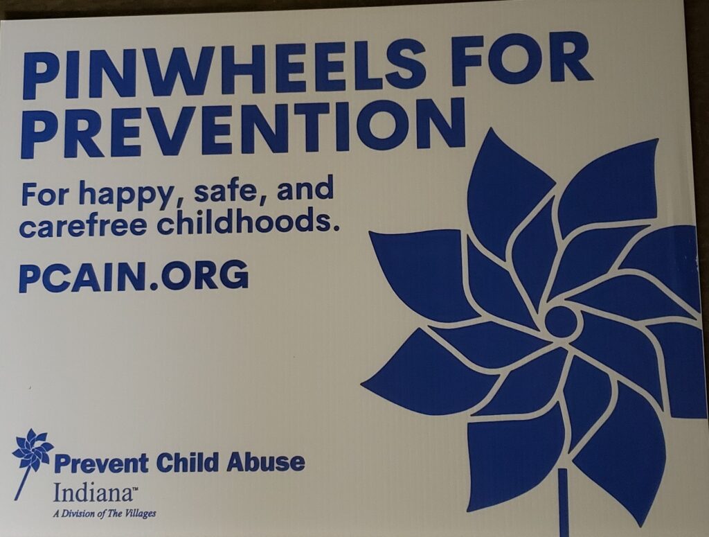 PCAIN Pinwheel Car Magnet - Prevent Child Abuse Indiana