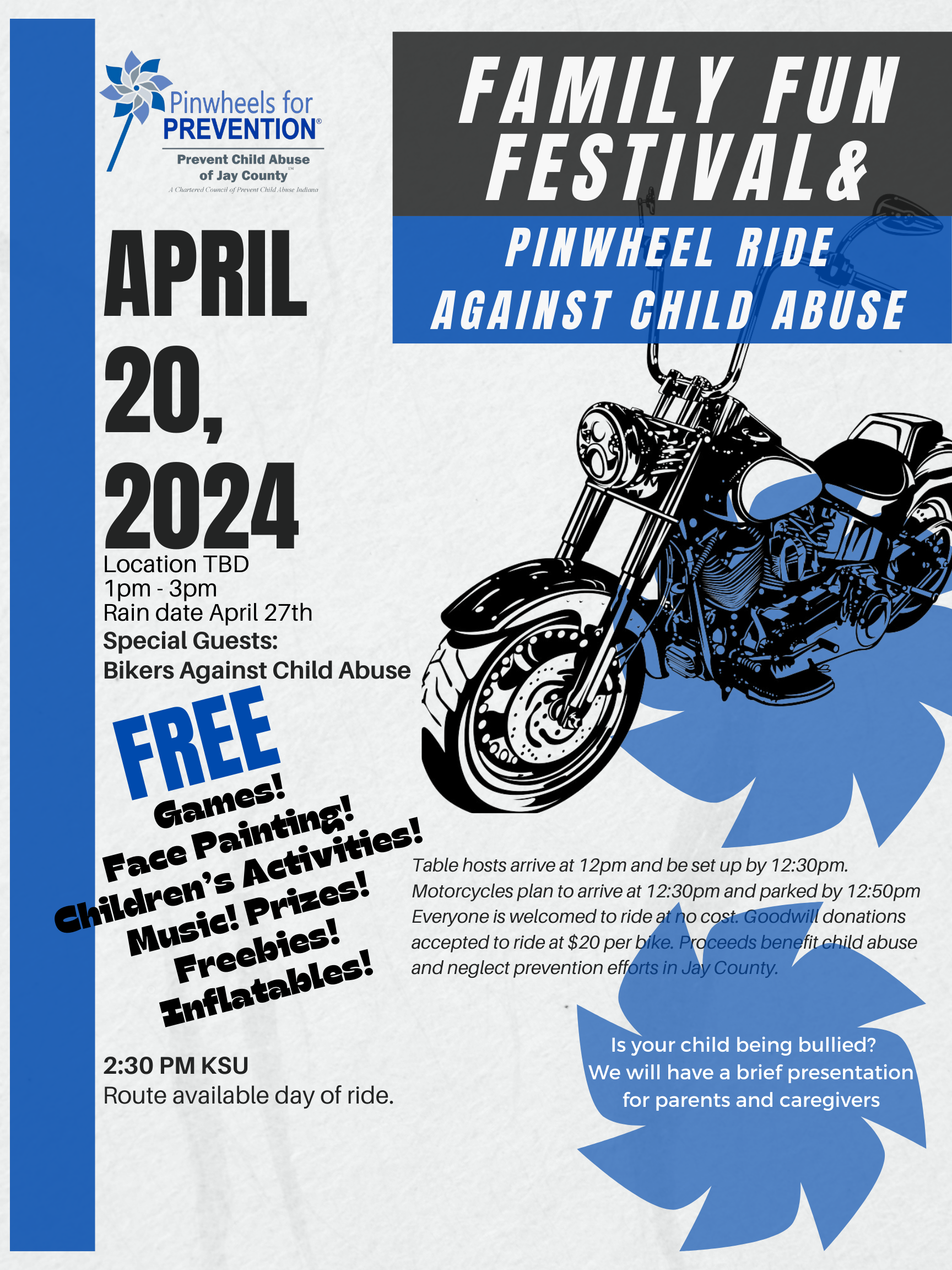 Jay County - Pinwheel Ride Against Child Abuse - Prevent Child Abuse ...