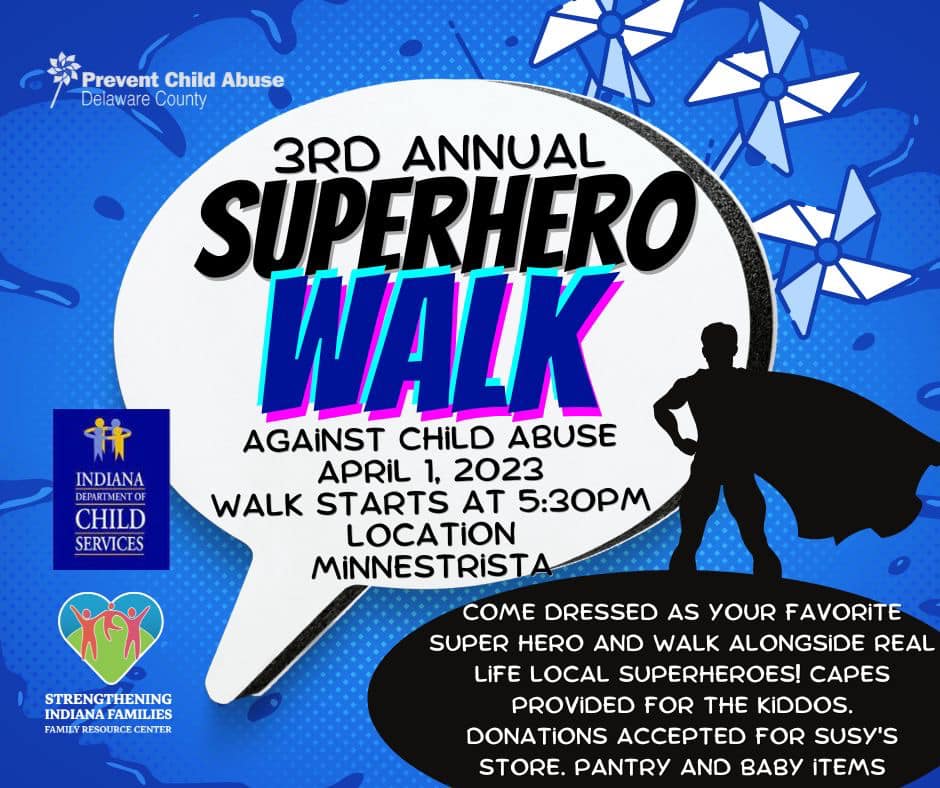Delaware County - Superhero Walk - Prevent Child Abuse Indiana