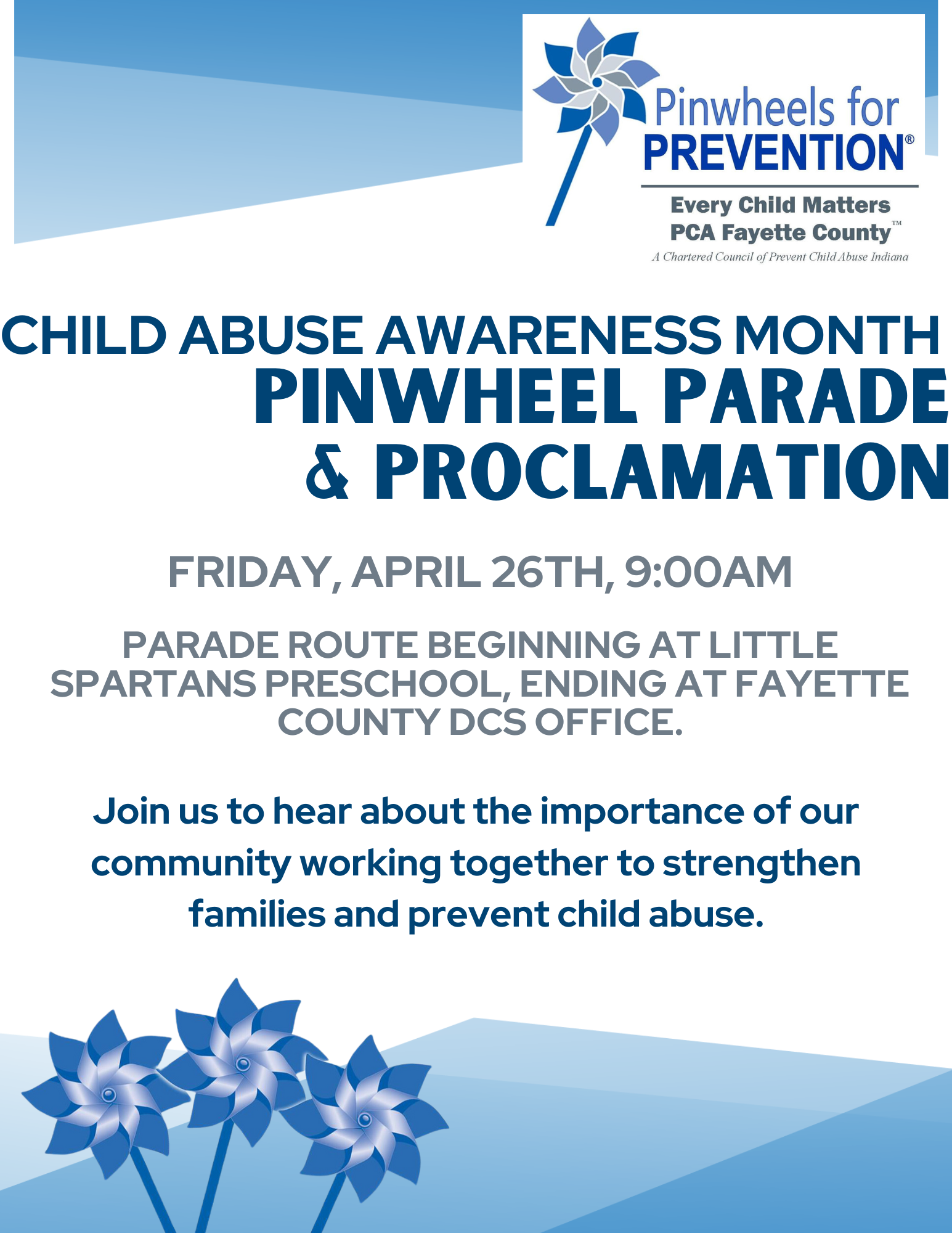 Fayette County - CAPS Parade-Proclamation - Prevent Child Abuse Indiana
