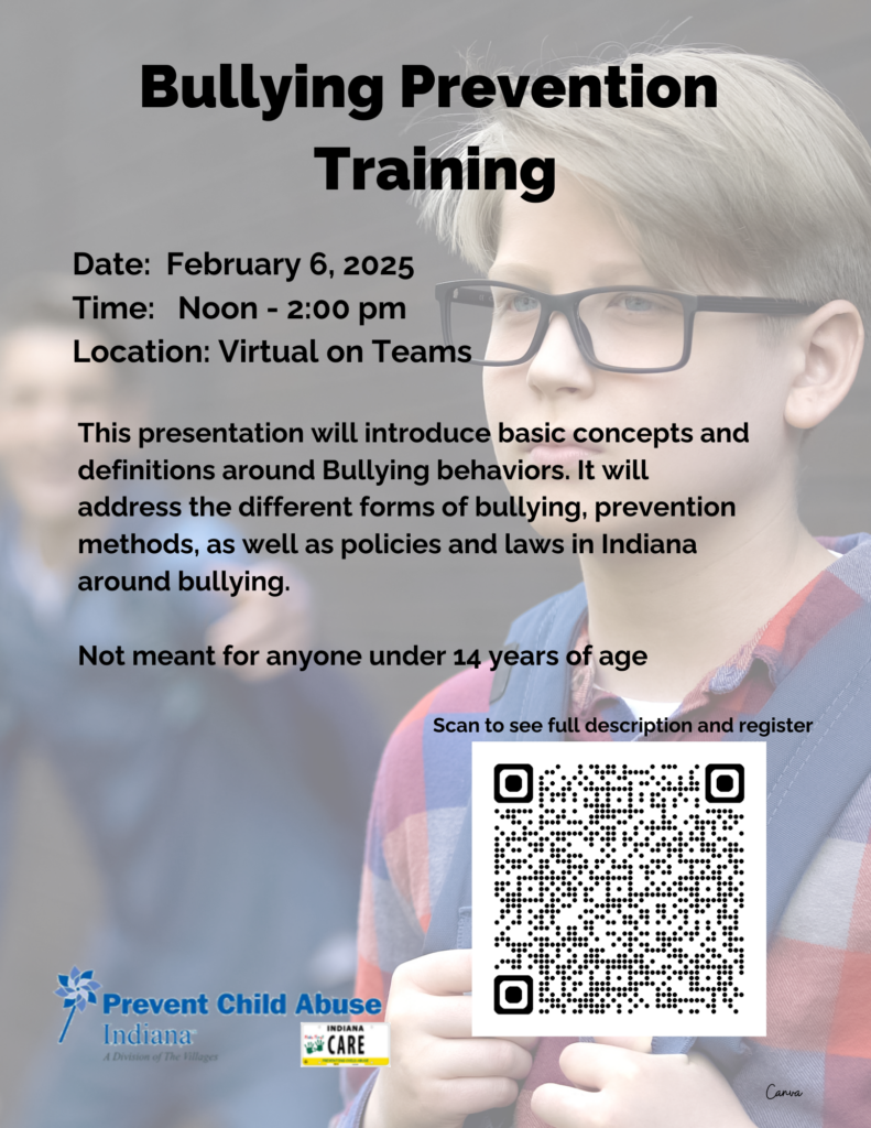 Bullying Prevention Training - Prevent Child Abuse Indiana