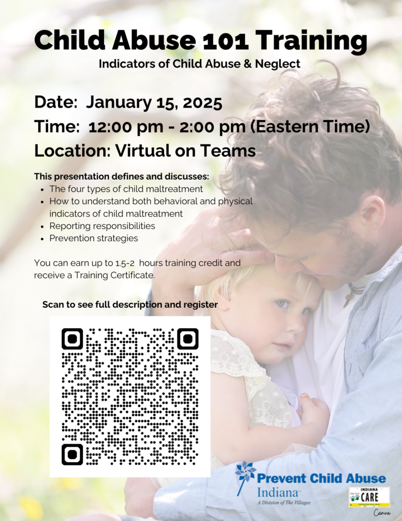 Child Abuse 101 Training - Prevent Child Abuse Indiana